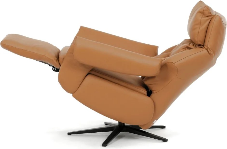 Relaxační křeslo TV-B3980 BGE3, elektrické zabudované ovládání, kůže, béžová béžová