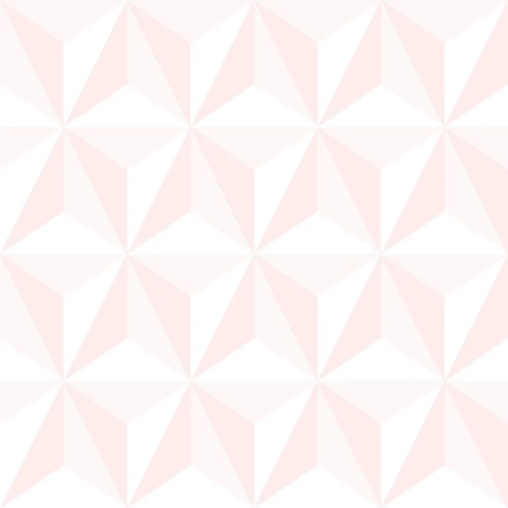 Esta Home Růžově-bílá vliesová tapeta, 3D hvězdicový vzor 138911 rozměry 0,53 x 10,05 m