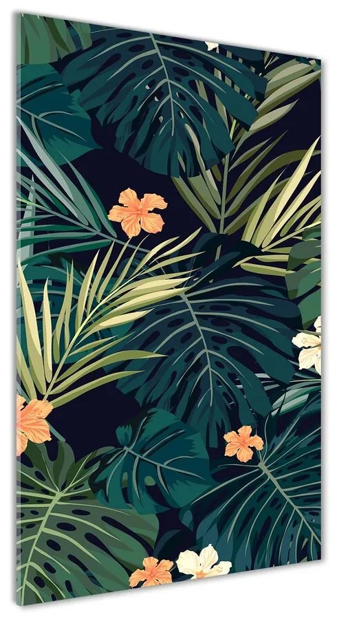 Wallmuralia Foto obraz skleněný svislý Havajské květiny 60x120 cm