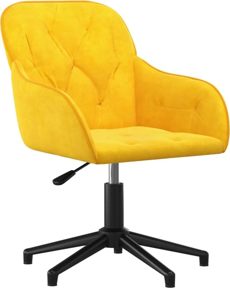 vidaXL Otočná kancelářská židle samet [344863] Barva: světle šedá