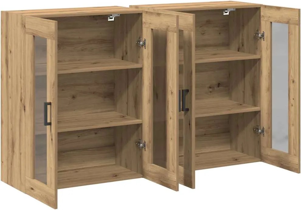 Nástěnné skříně 2 ks Artisanový dub 69,5 x 34 x 90 cm 3334315