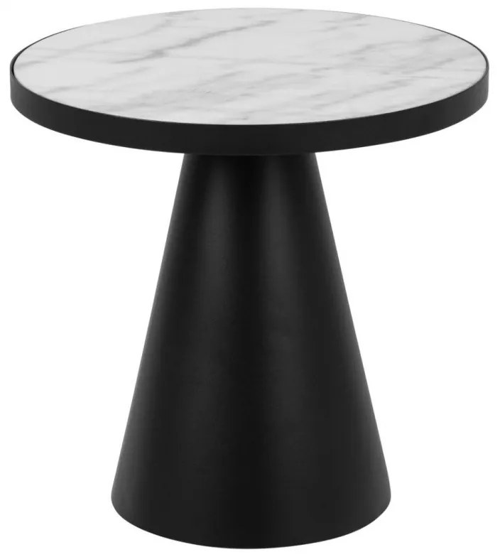 Actona Konferenční stolek Soli bílý mramor/černá