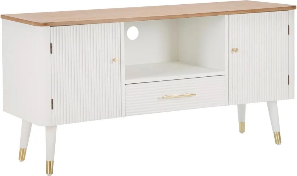 Designový TV stolek Gerlinde 117 cm bílý