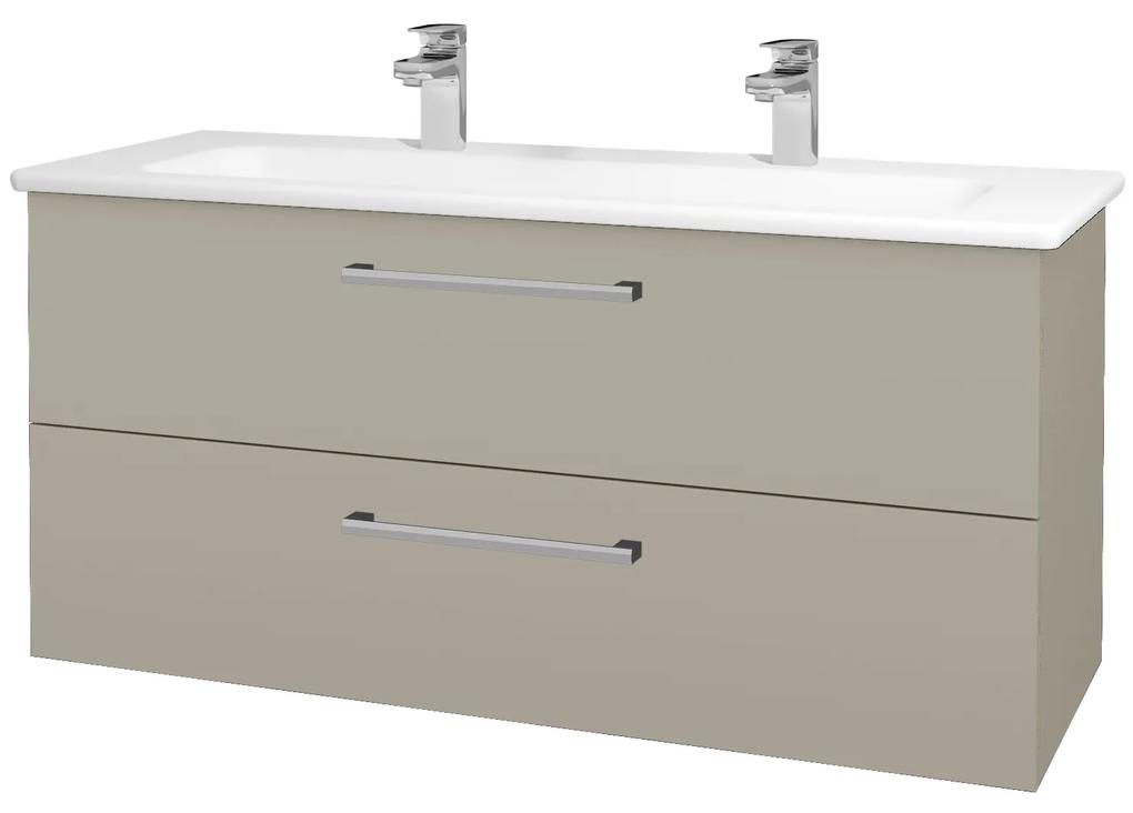 Dřevojas Koupelnová skříň GIO SZZ2 120 Varianta: N01 Bílá lesk / Úchytka T02 / D15 Nebraska