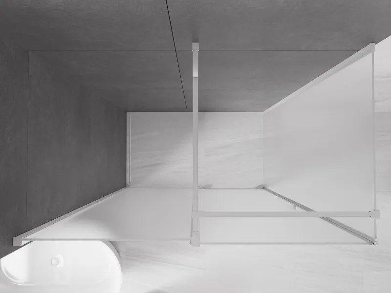 Mexen Velar, sprchový kout s posuvnými dveřmi 160 x 80 cm, 8mm sklo námraza, chromová, 871-160-080-31-01