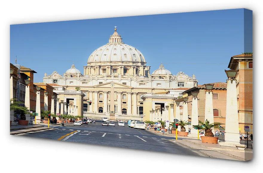 Obrazy na plátně Katedrála Řím ulice budovy 120x60 cm