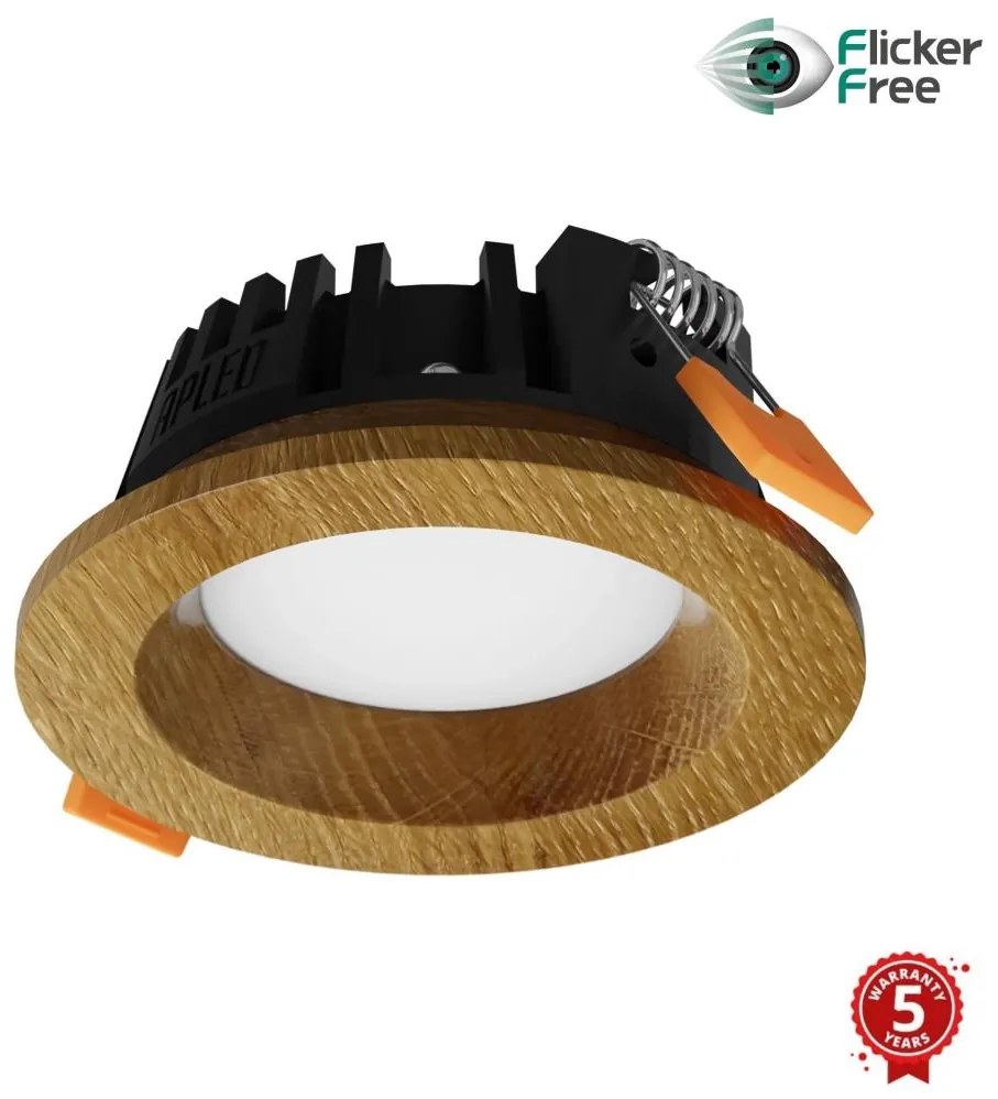 APLED - LED Podhledové RONDO WOODLINE LED/3W/230V 4000K pr. 9 cm dub masiv