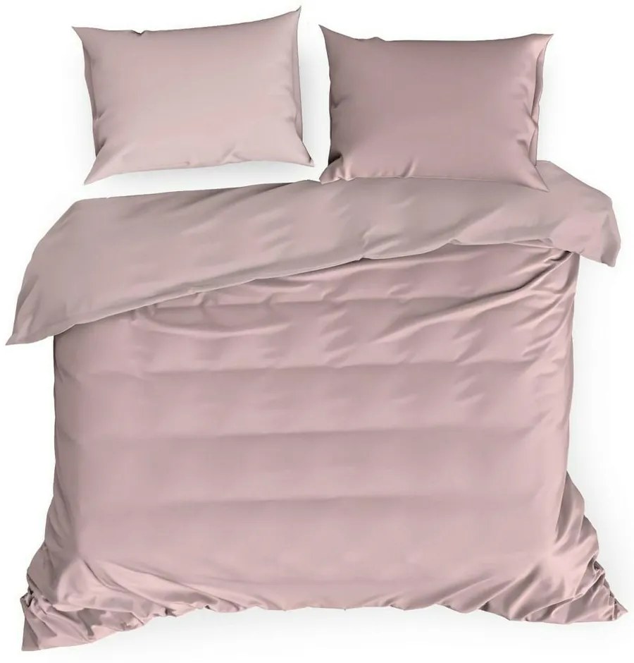 Saténové povlečení 160x200 Nova powder pink monochrome Eurofirany