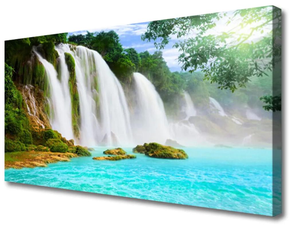 Obraz Canvas Vodopád Jezero Příroda