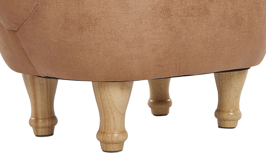Zvířecí stolička béžová z umělé kůže HORSE Beliani