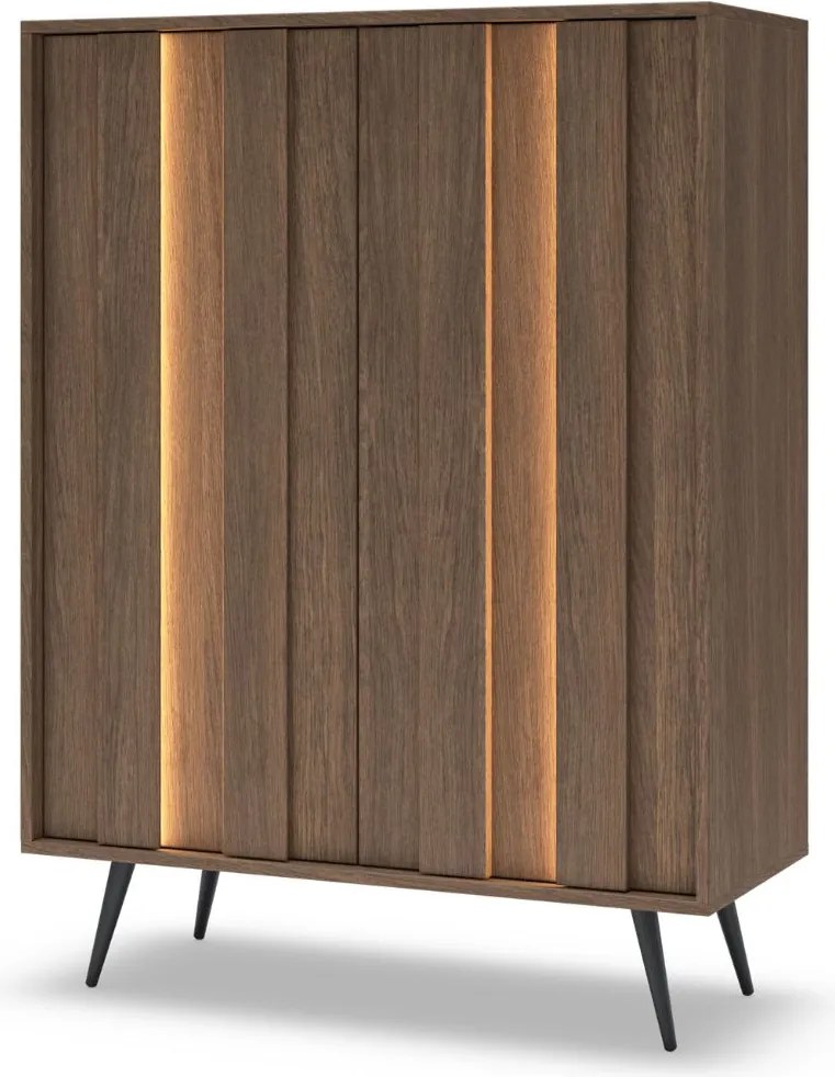 Moderní komoda do obývacího pokoje s LED osvětlením Amaro B