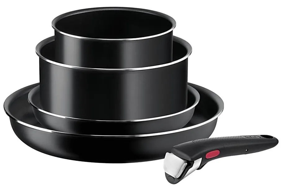 Tefal - Sada nádobí 5 ks INGENIO EASY COOK & CLEAN BLACK