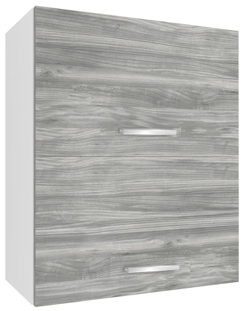 Kuchyňská skříňka Belini horní 60 cm šedý antracit Glamour Wood  TOR SGP2-60/1/WT/GW1/0/E