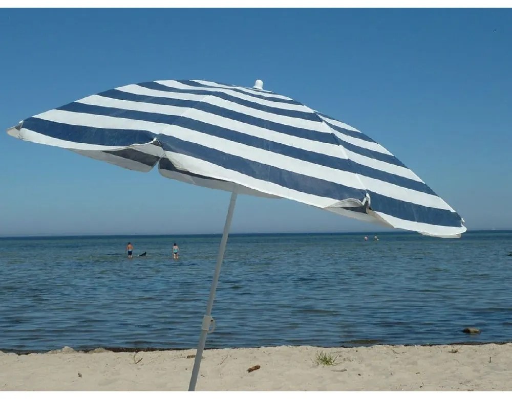 Modro-bílý plážový slunečník BEACH 160 cm