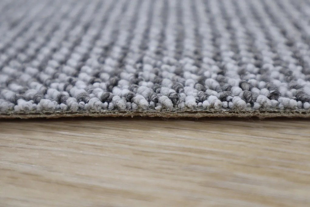 Metrážny koberec Texas 22 silver, na mieru, šíře 4m, šedá, filc, chodba / predsieň, Spoltex