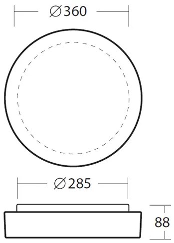 Osmont Elsa 4, kulaté stmívatelné stropní svítidlo z triplexového skla, 27W LED, 4000K, prům. 42cm, IP44