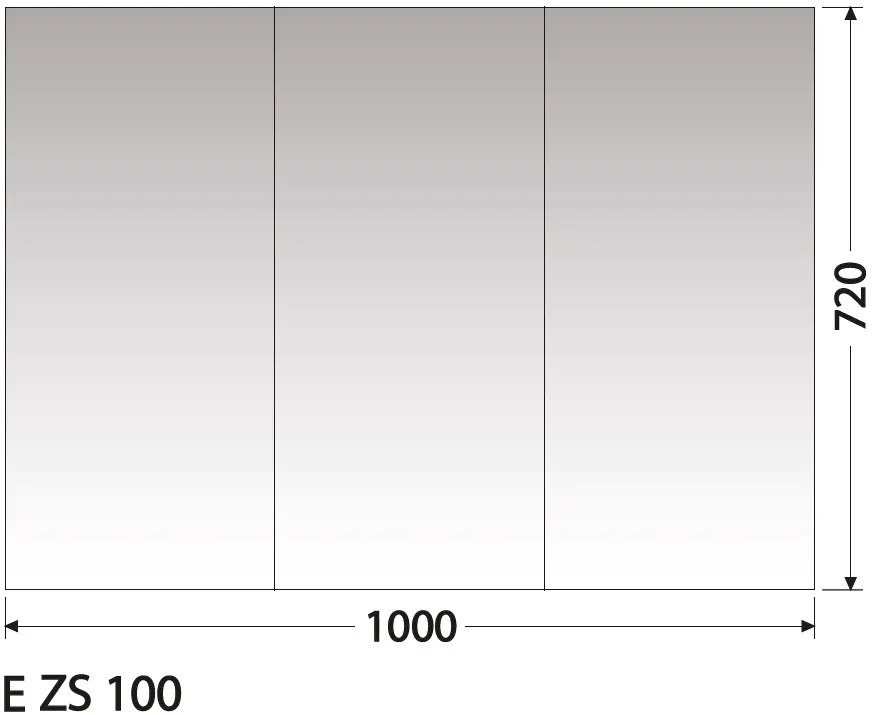 INTEDOOR zrcadlová skříňka bez osvětlení E ZS 100 Varianta: A3026 Cashmere LESK