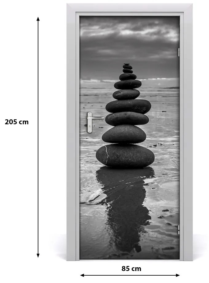 Fototapeta na dveře kameny na pláži 85x205 cm