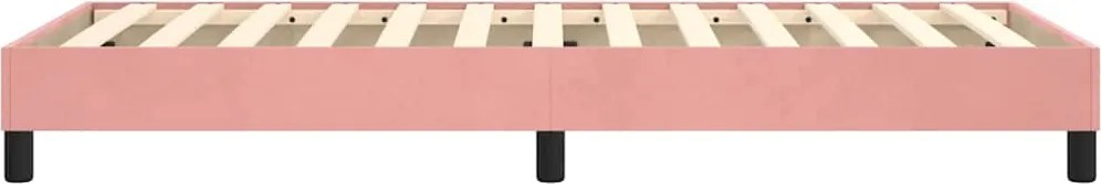 Rám postele s boxspringem růžový 80 x 200 cm samet 3120741