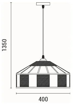 Lustr na lanku HELIOS 1xE27/15W/230V béžová
