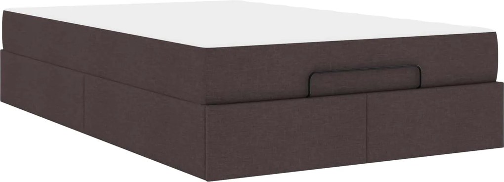 Rám postele s matrací 2 ks Žlutohnědá textil 3399476
