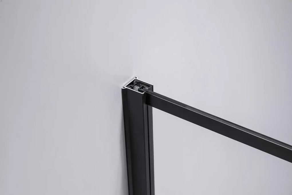 BPS-koupelny Čtvercový sprchový kout HYD-SK13B 90x90 černá/transparent - bez vaničky