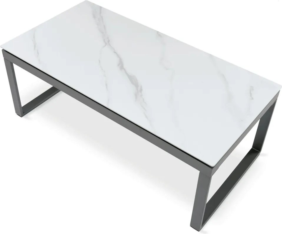 Konferenční stolek AHG-284 WT, slinutá keramika, mramor (121 x 61) cm