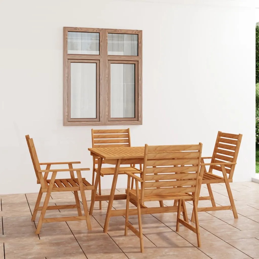 5dílný zahradní jídelní set masivní akáciové dřevo 3057843