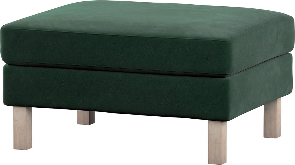 Potah na podnožku IKEA Karlstad barva zelená látka lesklé, sametová