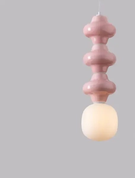 LED růžovo-bílé moderní svítidlo Clio