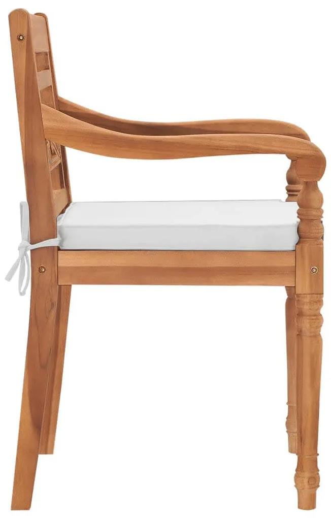 Židle Batavie 2 ks s poduškami masivní teak - Default Title