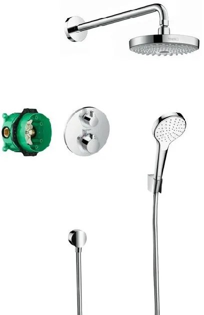 Hansgrohe Croma Select S - Sprchový set 180 s termostatem Ecostat S, 2 proudy, chrom 27295000