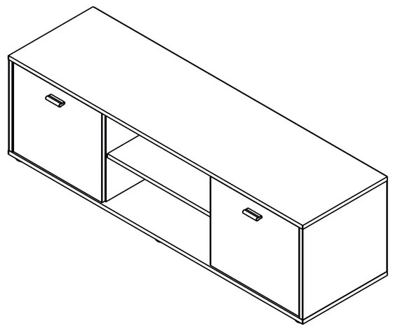 TV stolek Star, dub sonoma/bílý
