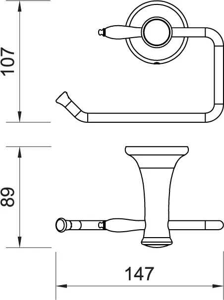 Ferro - Závěs toaletního papíru ANTICA, bronz, AAI33BR