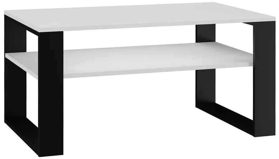 Konferenční stolek Elen 2 bílá/černá