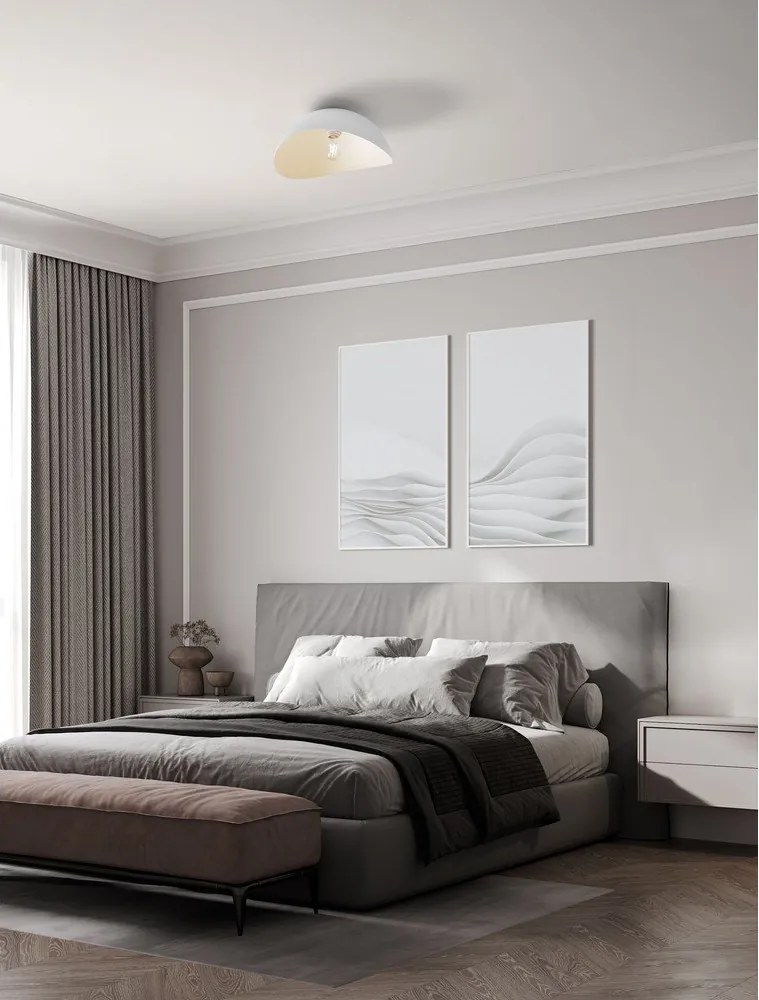 Matně bílé kovové stropní svítidlo Opsi – Nova Luce