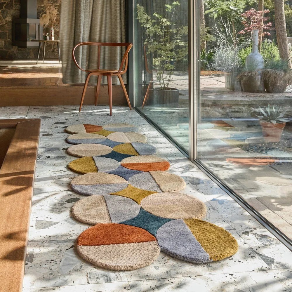 Ručně tkaný vlněný běhoun 80x230 cm Mia Ellipse – Flair Rugs