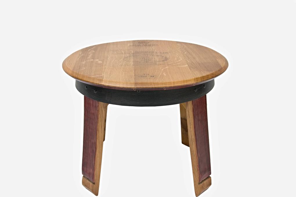 Nábytek ze sudu Odkládací stolek  ze sudu dřevo: dub povrchová  úprava: nástřik lakem