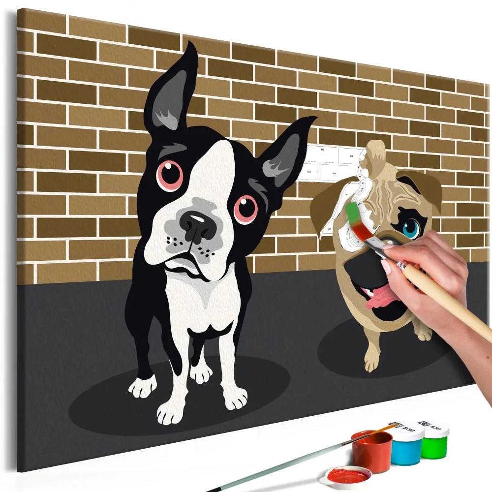 Bimago Malování podle čísel - Cute Dogs | 60x40 cm