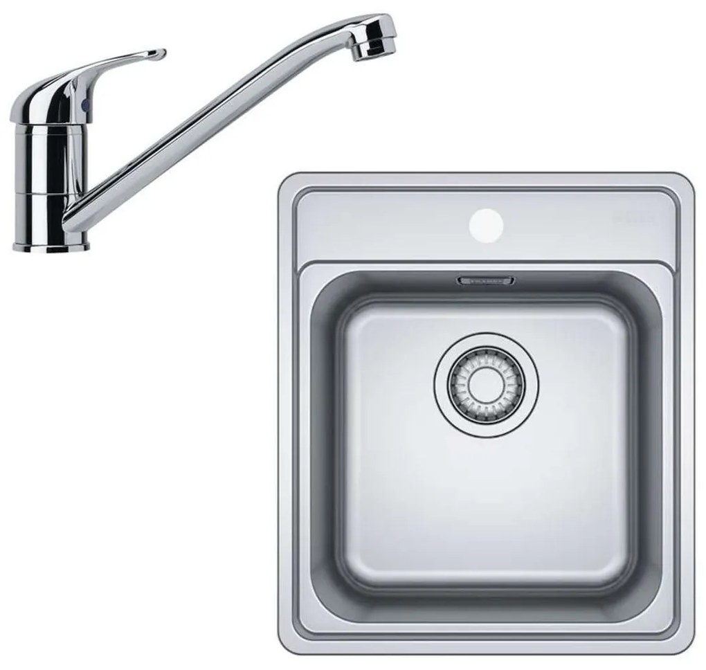 Franke - Kuchyňský set N88, nerezový dřez BCX 610-42 a baterie FB 250.031, chrom 101.0700.671