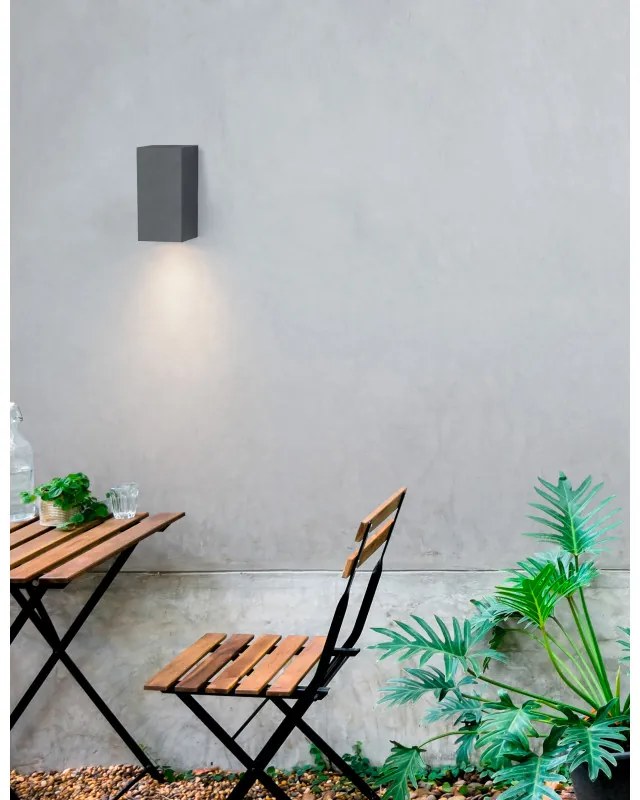 Svítidlo Nova Luce NERO S WALL GREY 2 nástěnné, IP 54, GU10