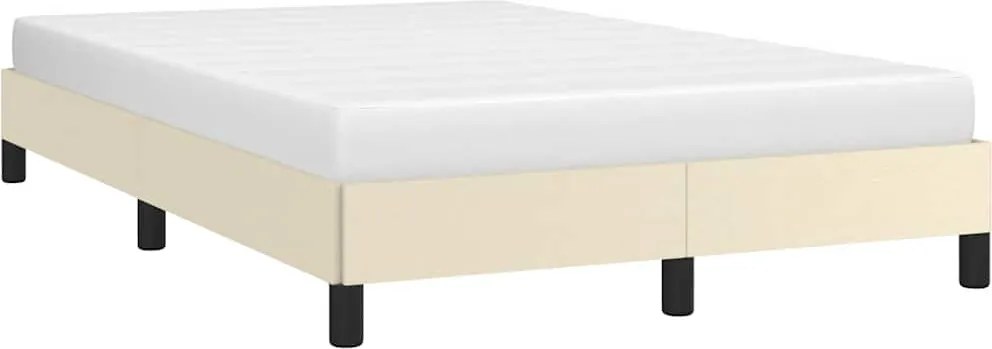 Rám postele bez matrace krémový 120x190 cm umělá kůže 3269621