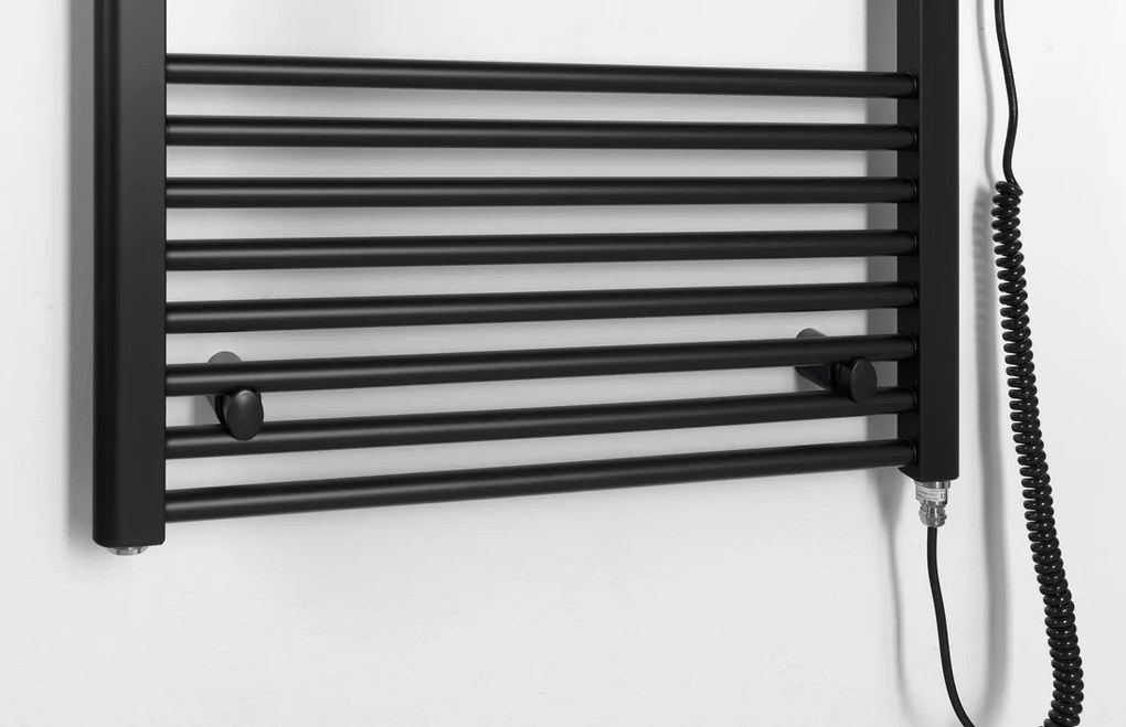 Aqualine Aqualine, DIRECT-E elektrické topné těleso, rovné, 600x1680 mm, 800 W, černá, ILE66TB