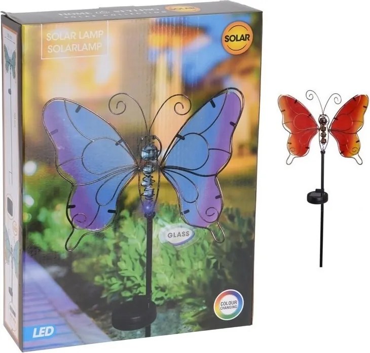 LED zápich Motýl – ohnivý 106 cm