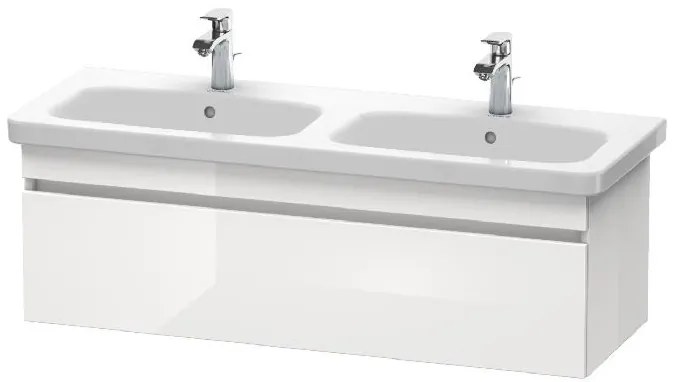 Duravit DuraStyle - Umyvadlová skříňka 40x123x45 cm, 1 zásuvka, lesklá bílá DS639802222