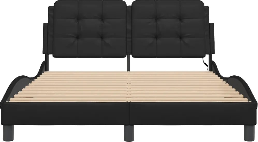 Rám postele s LED bez matrace Zadar černý 120 x 200 cm 3214096
