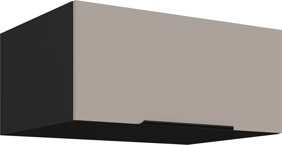 ARIA cb | horní skříňka 80 NAGU-36 1F výklopná | 80 cm | HLUBOKÁ | ANTI FINGERPRINT povrch | černá/béžová