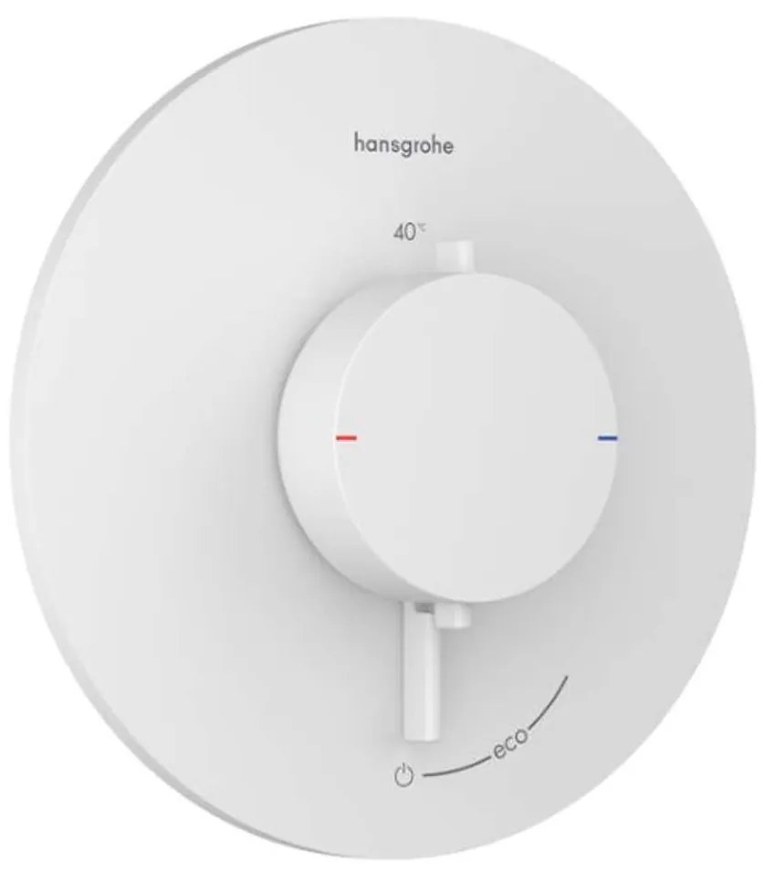 Hansgrohe Ecostat Comfort S - Sprchová baterie pod omítku, s termostatem, matná bílá 33714700
