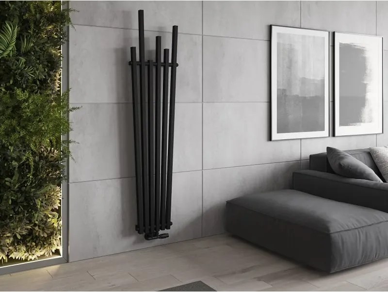 Mexen Omaha dekorativní radiátor 1800 x 420 mm, 655 W, černý - W208-1800-420-00-70