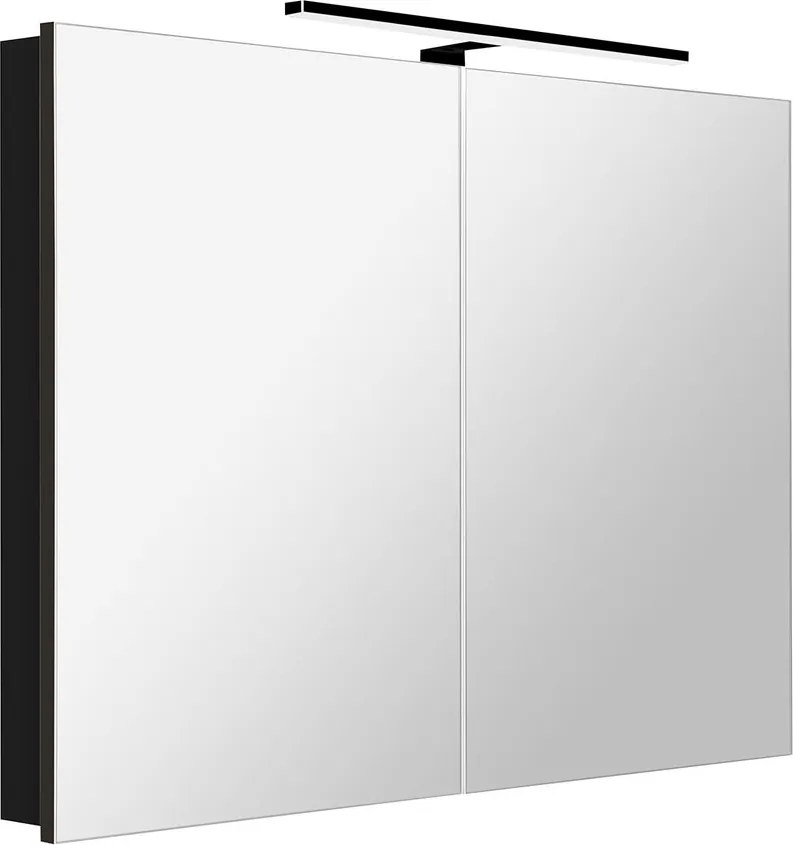 Sapho Sapho, GRETA galerka s LED osvětlením, 101x70x14cm, černá mat, GR105-0035